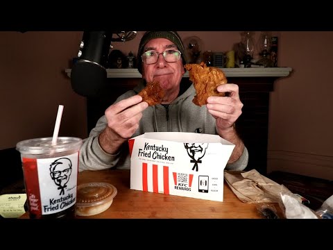 ASMR KFC Three Piece Box Meal Mukbang