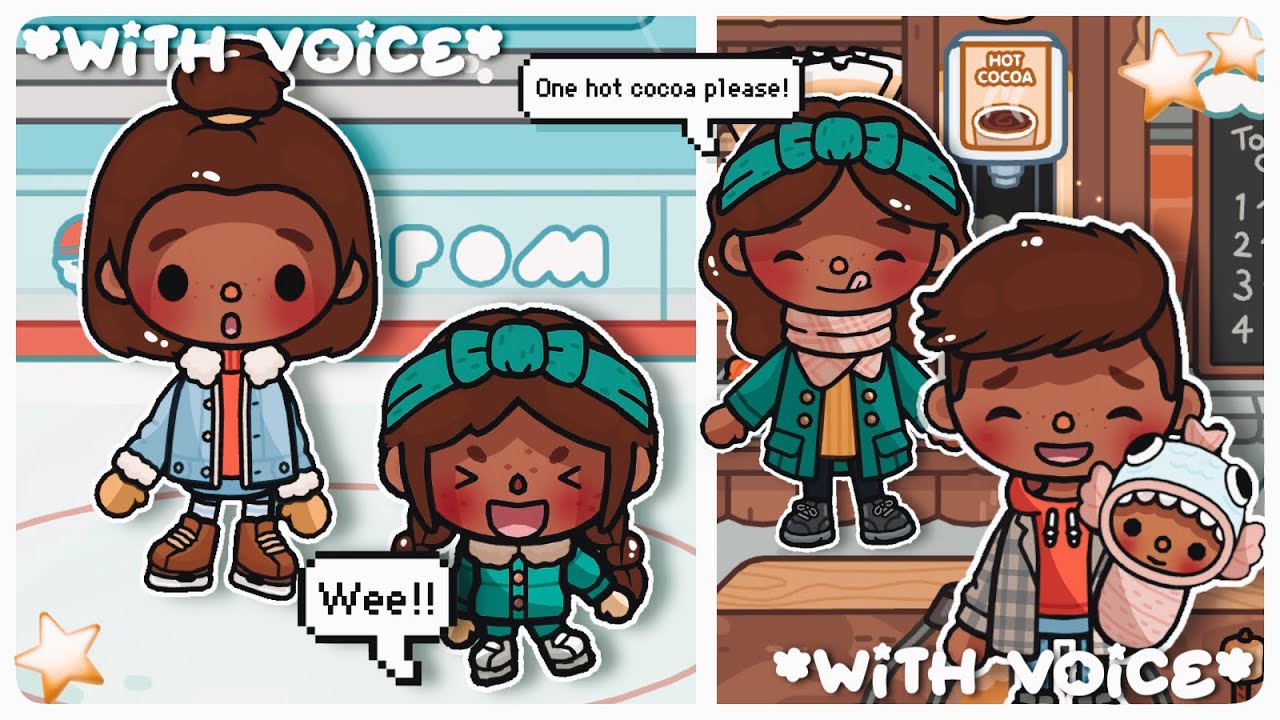 Family Ice Skating Trip + Cozy Family Night ☃️🇸🇪 *with voice 🎙* Toca ...