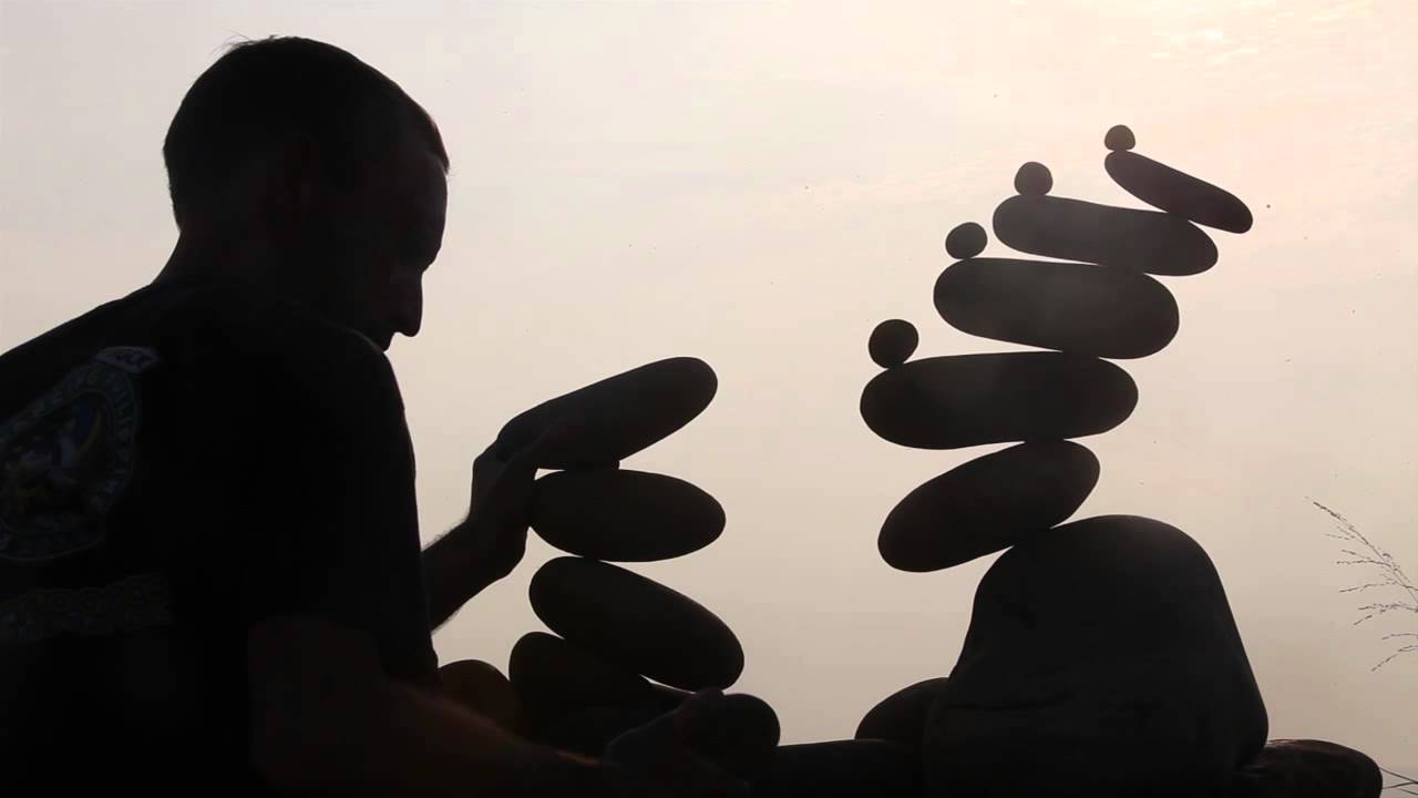 Live Rock Balancing by Gravity Meditation (Sound by D.A.B ...