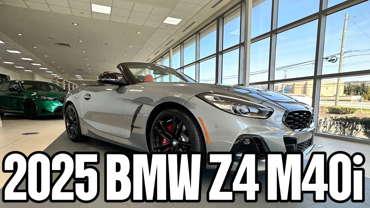 2025 BMW Z4 M40i Skyscraper Gray Metallic Magma Red W/Black MANUAL ...