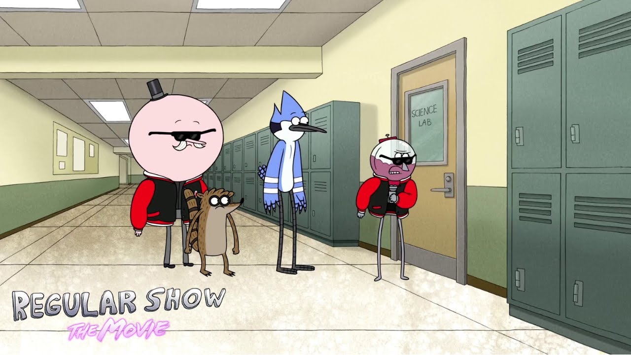 Regular Show - Mordecai, Rigby, Pops And Benson Go To The Past School ...
