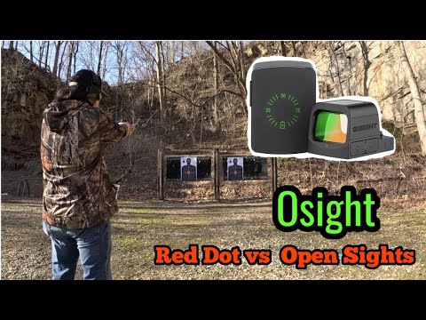O Sight Red Dot vs. Open Sights - YouTube