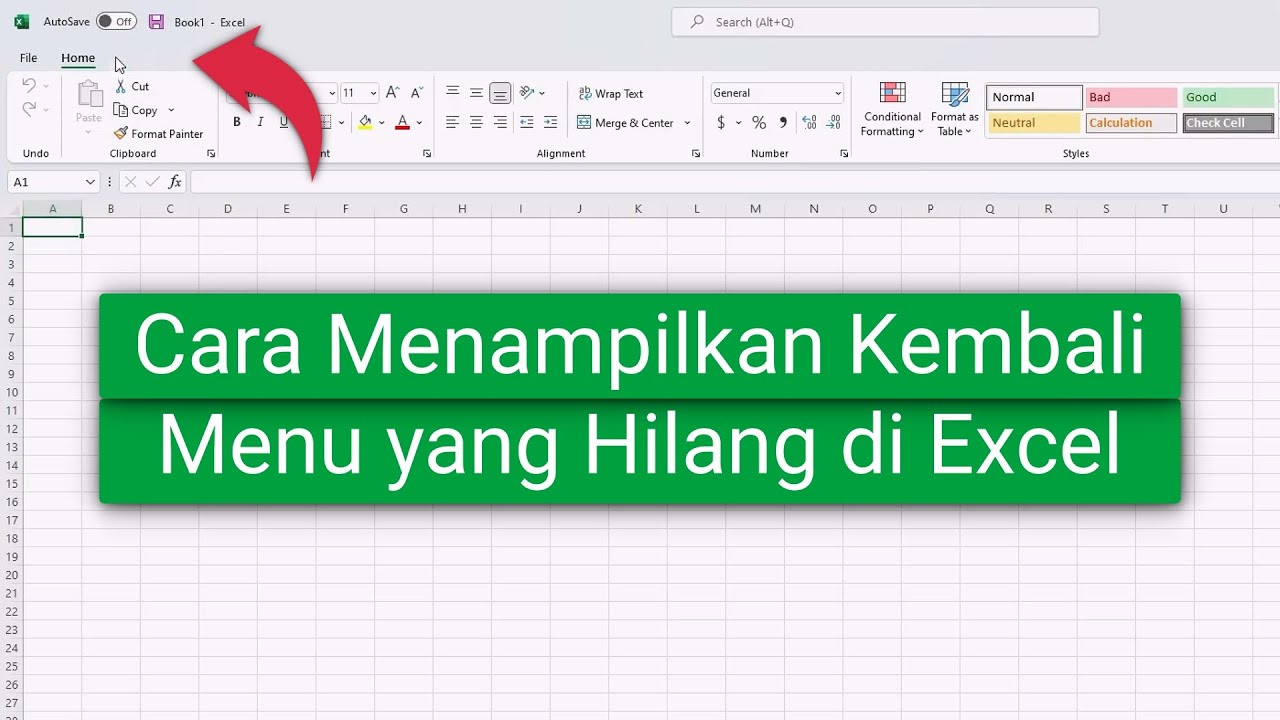 Cara Mengatasi Menu di Microsoft Excel yang Hilang - YouTube