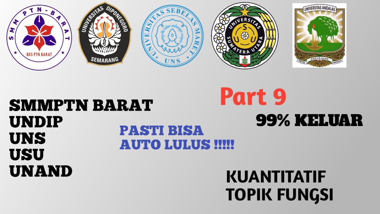 Ujian Mandiri UNDIP UNS 2023 TPS Kuantitatif : Fungsi - YouTube