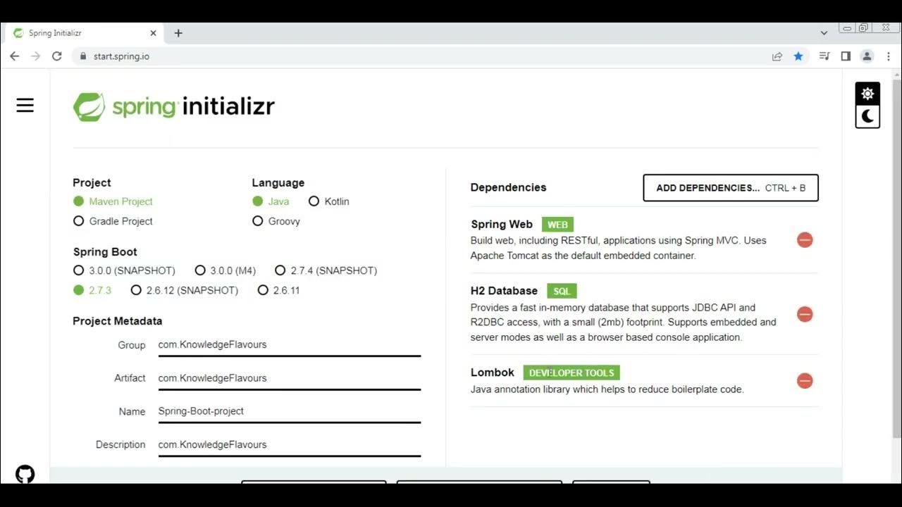 Create SpringBoot project using SpringInitializr | Import project to intellijIDEA - YouTube