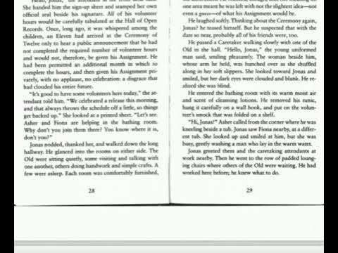 The Giver Chapter 4 - YouTube