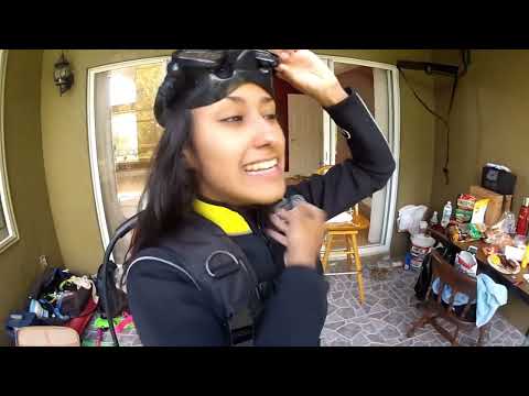 Female Diver is Diving with Body Glove Neoprene Wetsuit