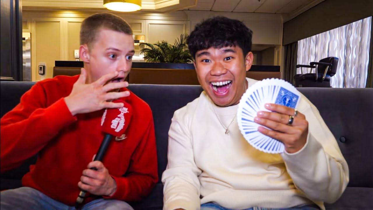FRED REACTS TO CRAZY MAGIC TRICK - YouTube