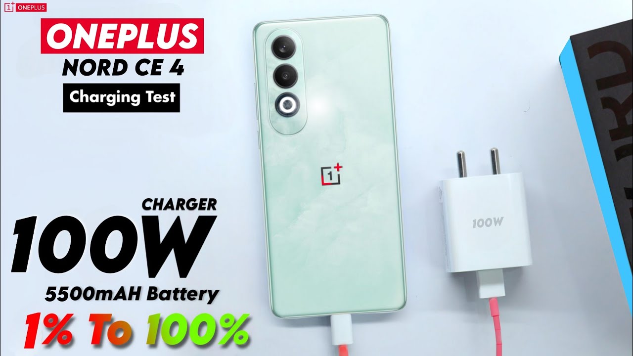 Oneplus Nord CE 4 5G Charging Test - 100W Charger, 5500mAh Battery, 1% ...