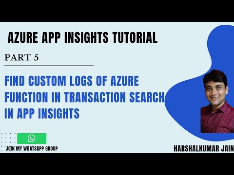 Part 5: Find Custom Logs In Transaction Search In Azure App Insights | Azure App Insights ...