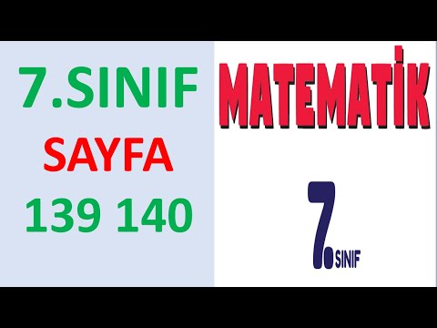 7 SINIF MATEMATİK DERS KİTABI EDAT YAYINLARI SAYFA 139 140