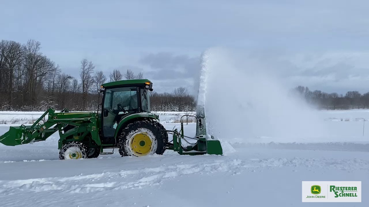 John Deere 4052R with 440R Loader and Frontier SB1174 Rear Snow Blower ...