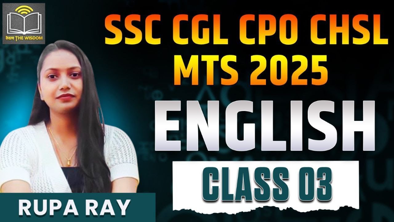 SSC CGL 2025 | CPO,CHSL,MTS 2025| class -05 , by Dr. RUPA RAY ma'am - YouTube