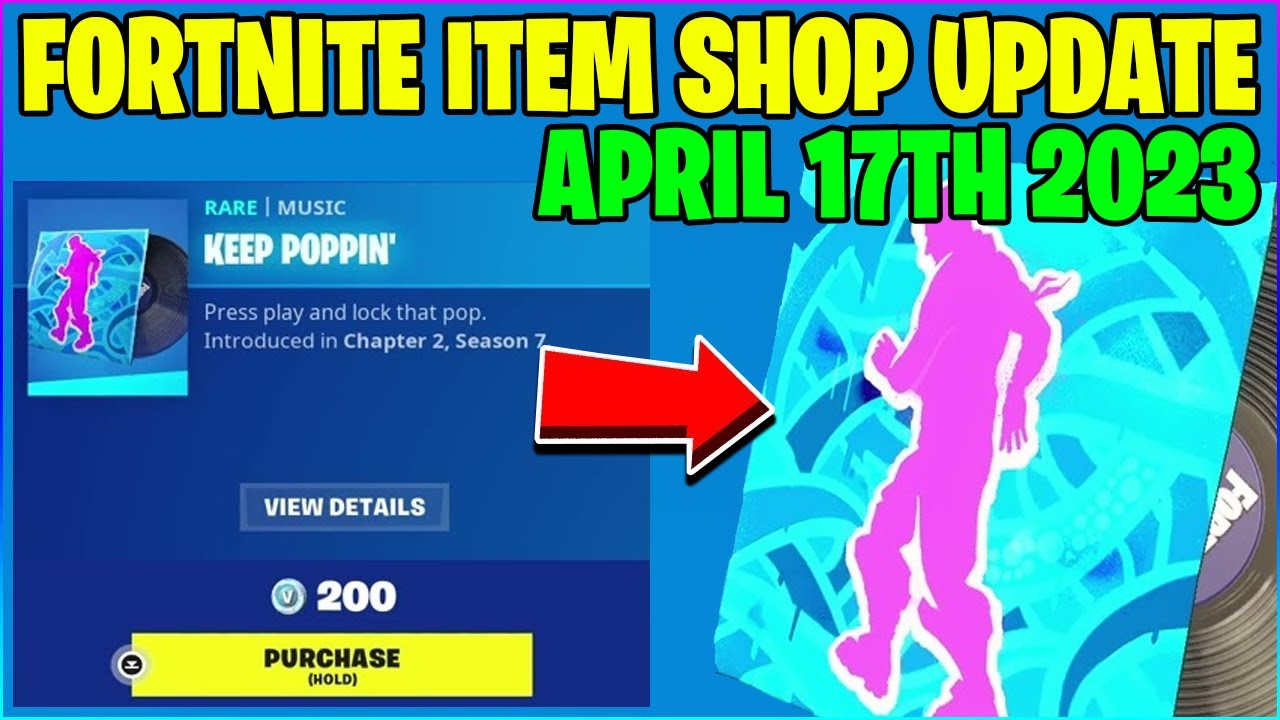 *RARE* KEEP POPPIN' MUSIC IS BACK! (FORTNITE ITEM SHOP APRIL 17TH 2023 ...