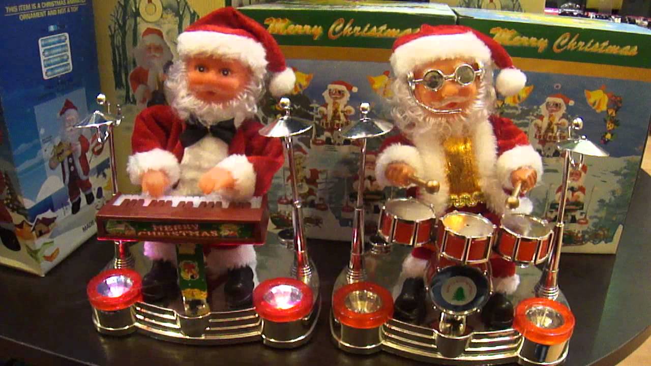 Santa Playing Drums & Playing Piano - YouTube