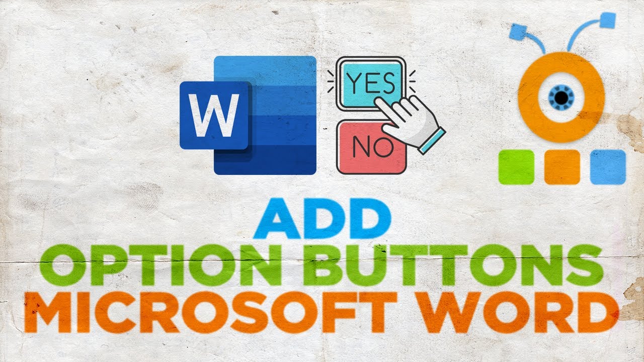How To Add Option Buttons In Word YouTube How To Add Option Buttons In Word YouTube