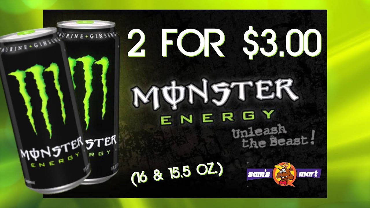 SM Monster Energy 2 for $3 - YouTube