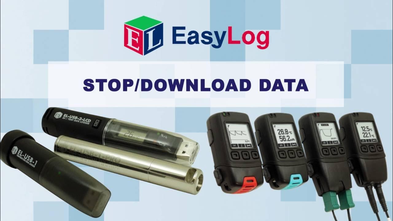 EasyLog Tutorial | EasyLog Data Logger Stop and Download from Lascar Electronics - YouTube