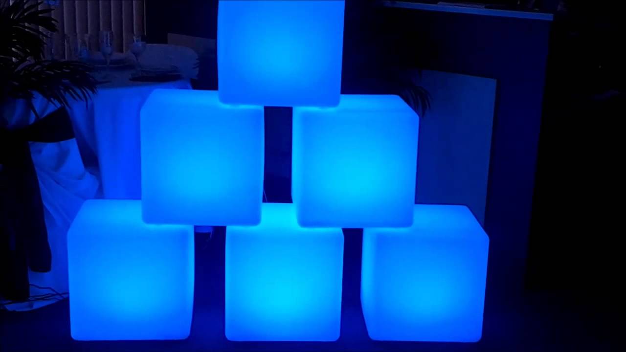LED Cubes Cockburn Party Hire - YouTube