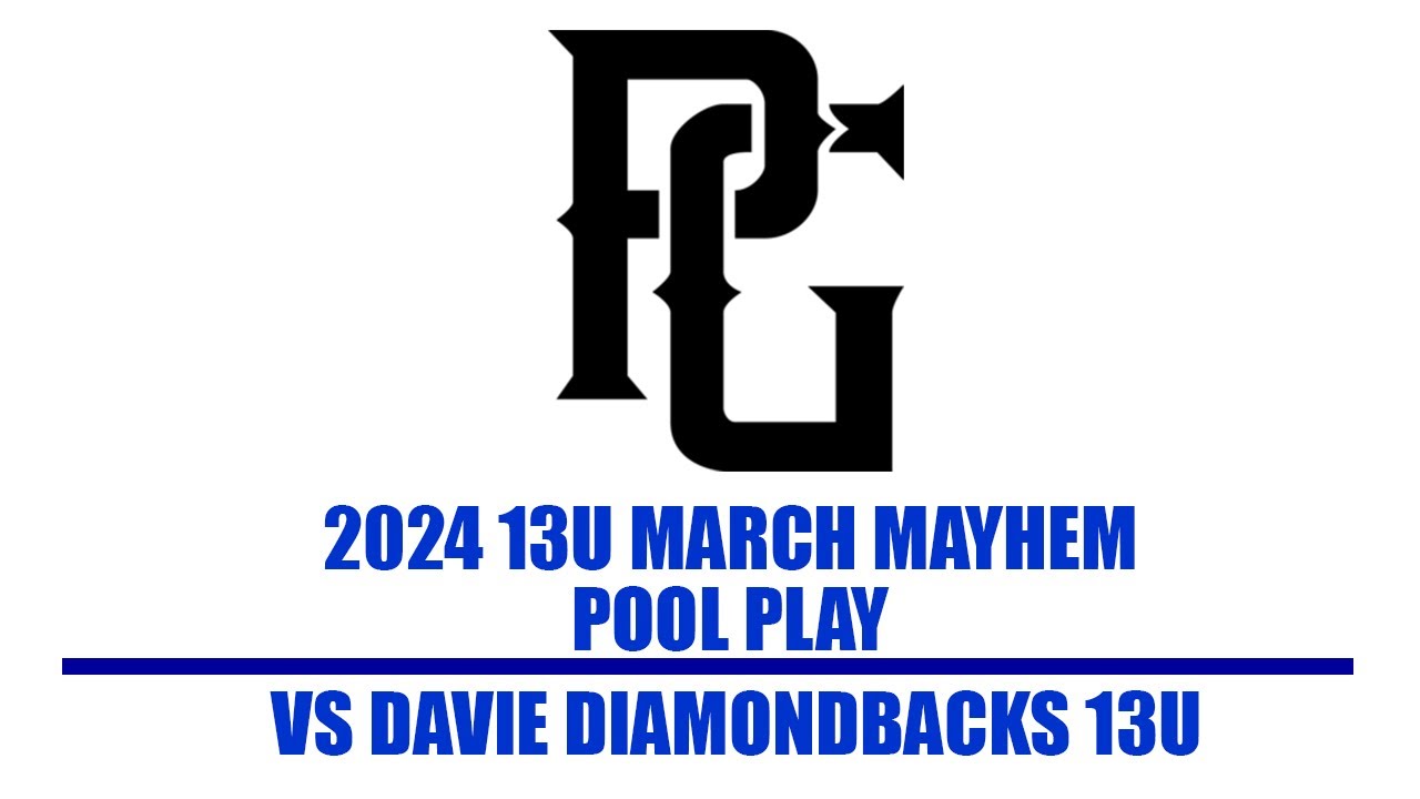 2024 13U MARCH MAYHEM POOL PLAY SUNRISE SHARKS 13U VS DAVIE DIAMONDBACK ...