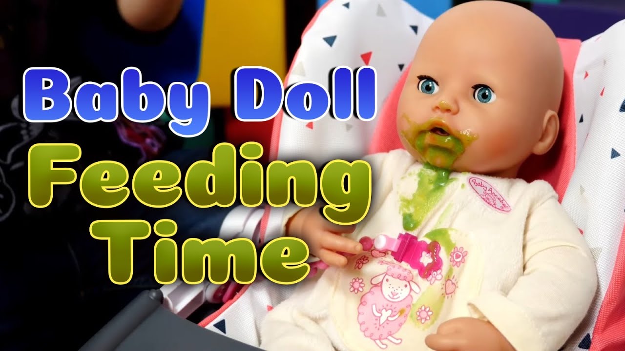 Baby Doll Feeding Time | Food For Baby Born | Water Fun With Baby Born ...