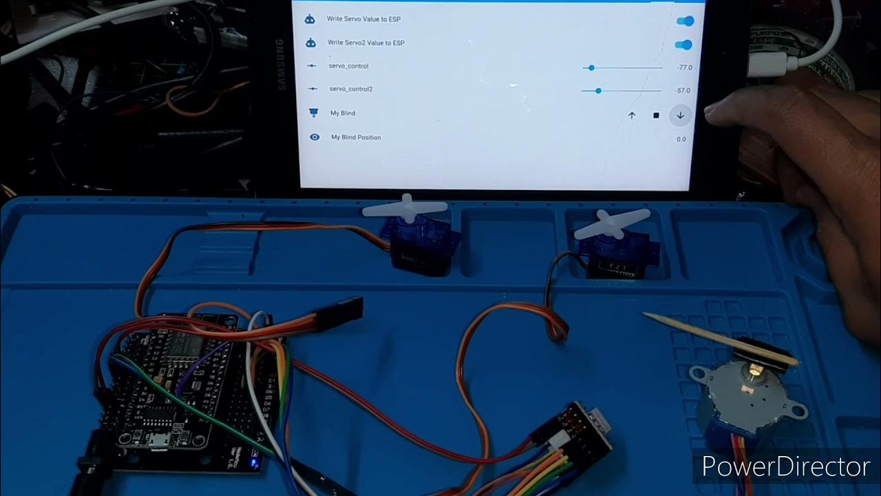 Demo Servo and stepper motor control using esp8266, esphome, Homeassistant - YouTube
