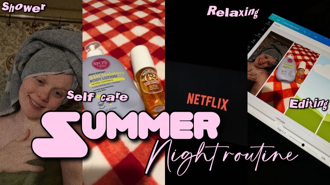SUMMER NIGHT ROUTINE☆|cleaning,life update,self care,relaxing - YouTube