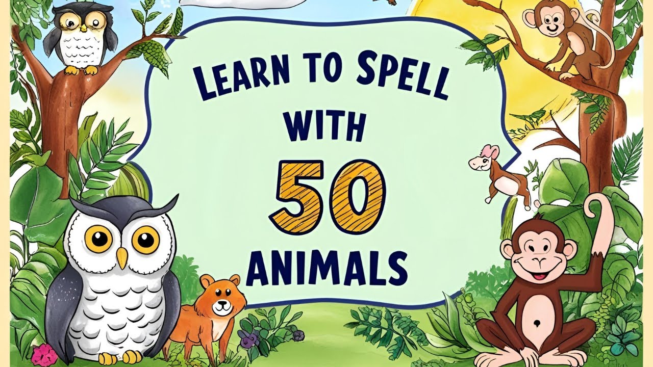50 Animals For Kids | "ANIMALS" Adventure | 🐾 Educational Video for ...