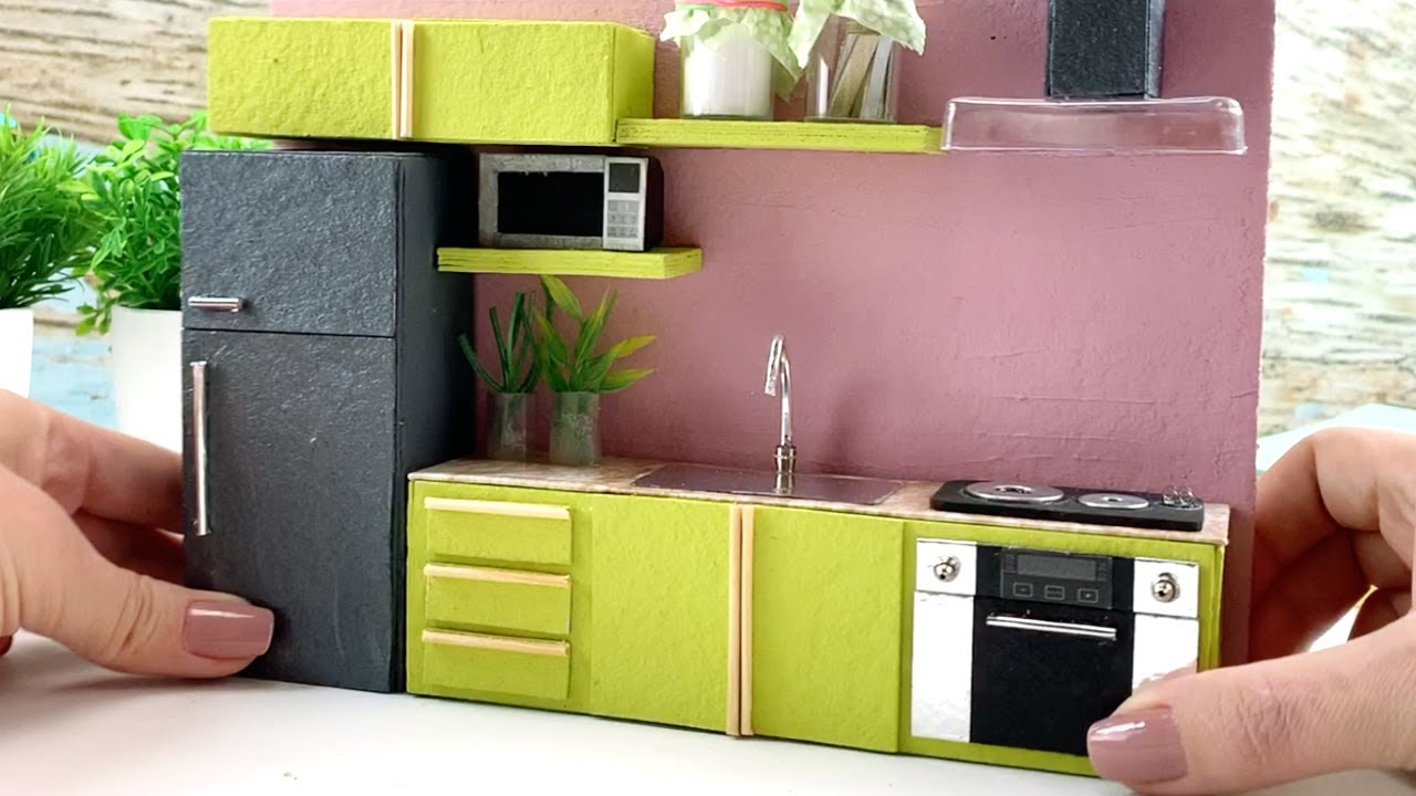 DIY Miniature - Kitchen for Barbie and LOL Dolls - Hacks And Crafts ...