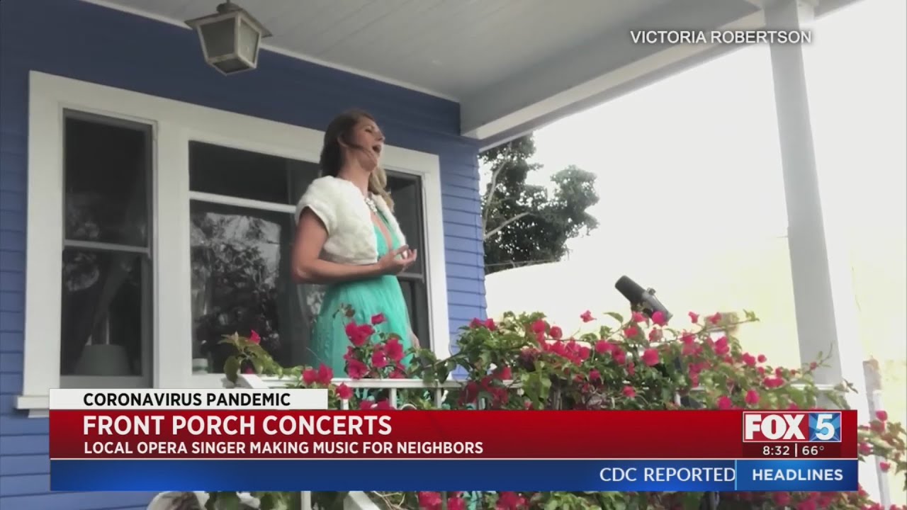 Opera Singer Offers Front Porch Concerts for North Park Neighbors - YouTube