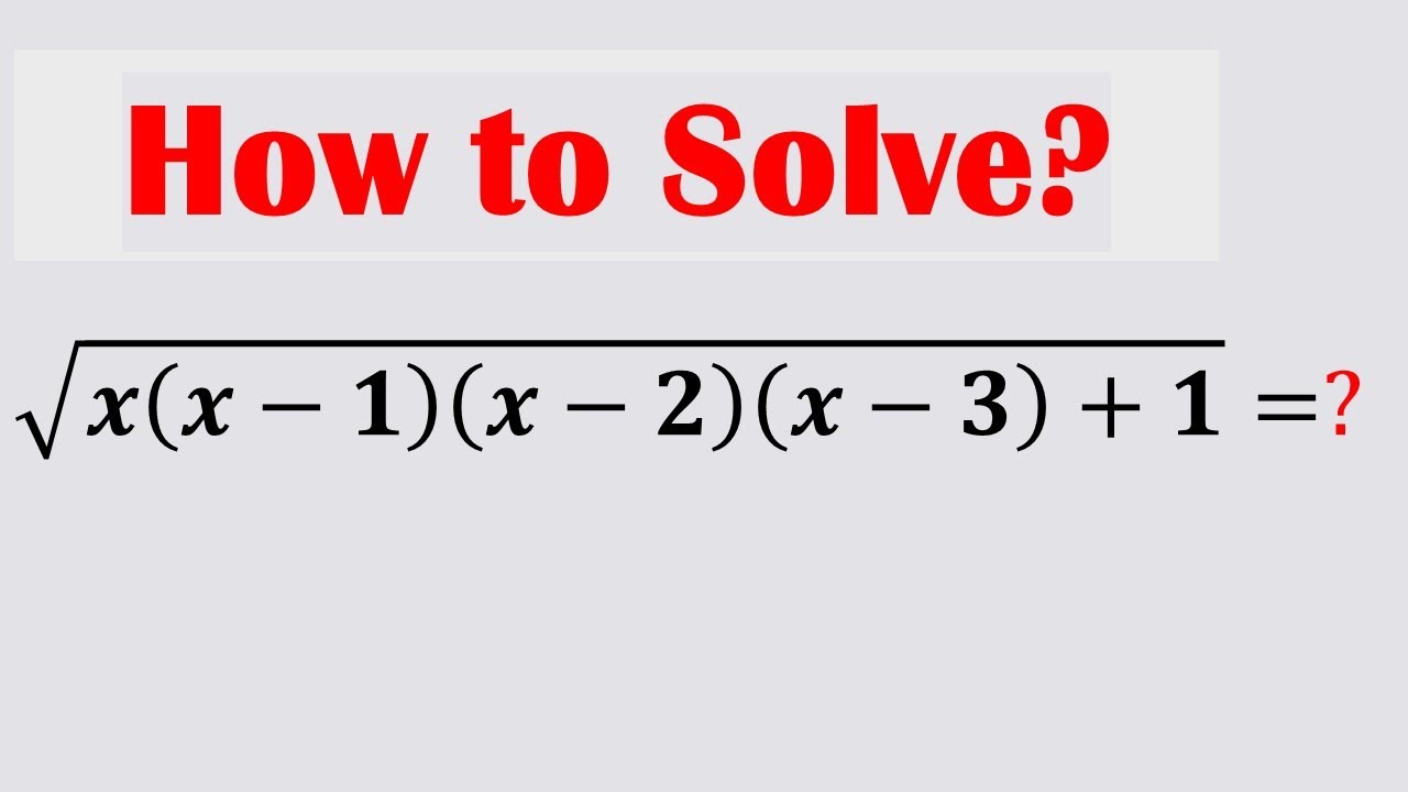 A Good Math Olympiad Algebra Equation | Math Olympiad Questions ...