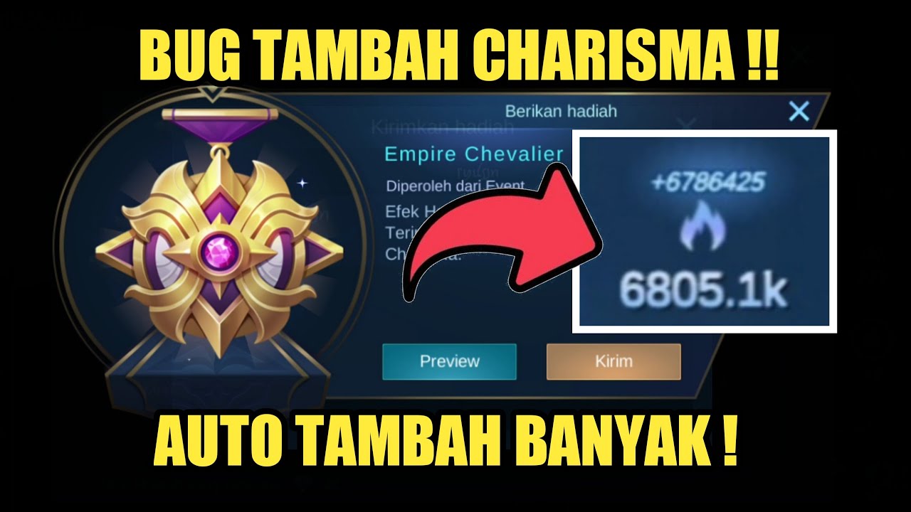 BUG MENAMBAH KARISMA MOBILE LEGEND - BUG TAMBAH CHARISMA ML AUTO JADI ...