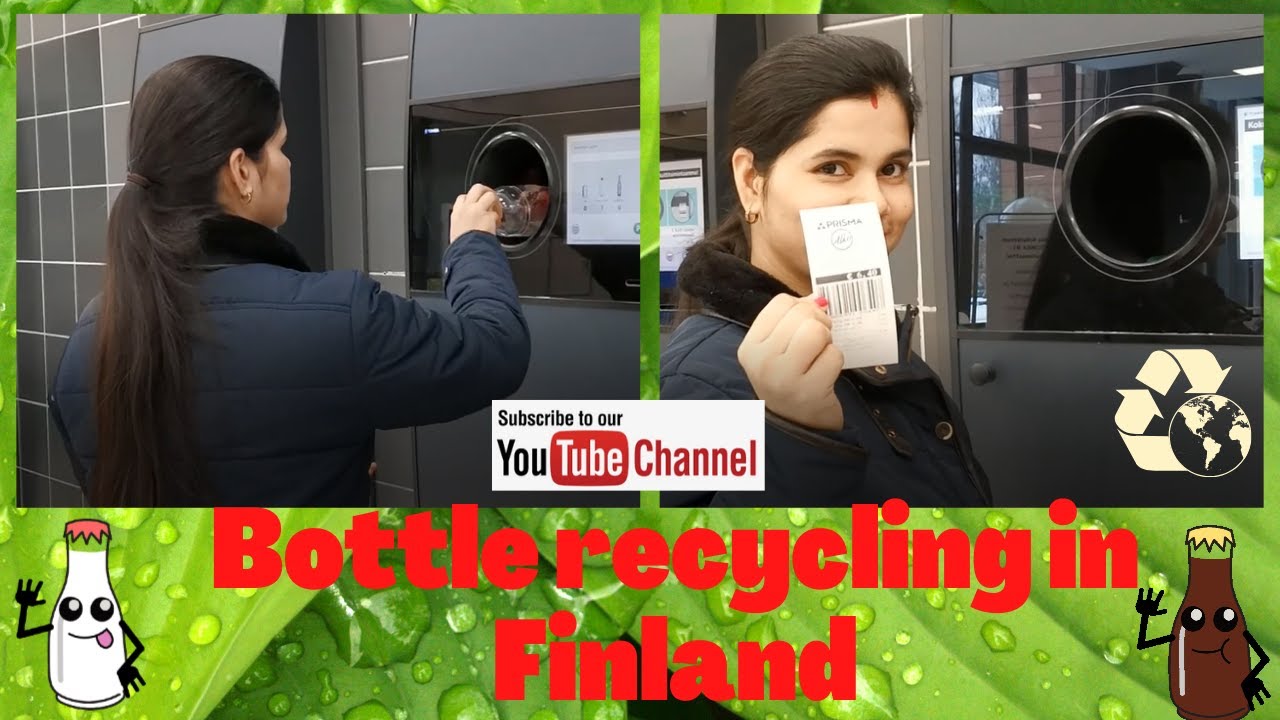 Bottle recycling in Finland #RECYLINGSYSTEMINFINLAND - YouTube