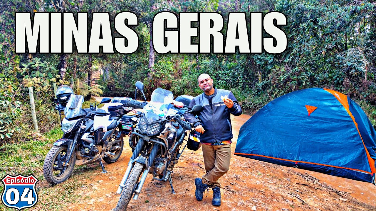 04-VIAGEM de Moto ACAMPANDO no Interior de MINAS GERAIS e São Paulo ...