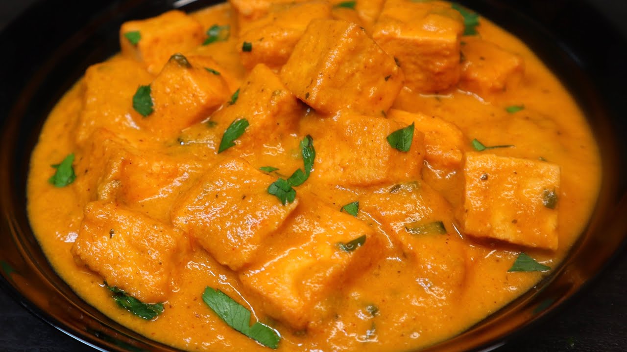 Restaurant Style Tofu Curry Recipe | Indian Style Creamy Tofu Butter ...