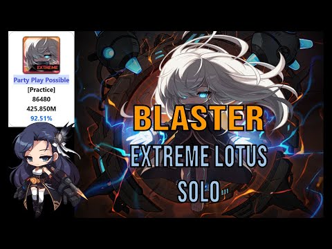 MapleStory GMS Blaster Extreme Lotus Solo [86480 HEXA] - YouTube