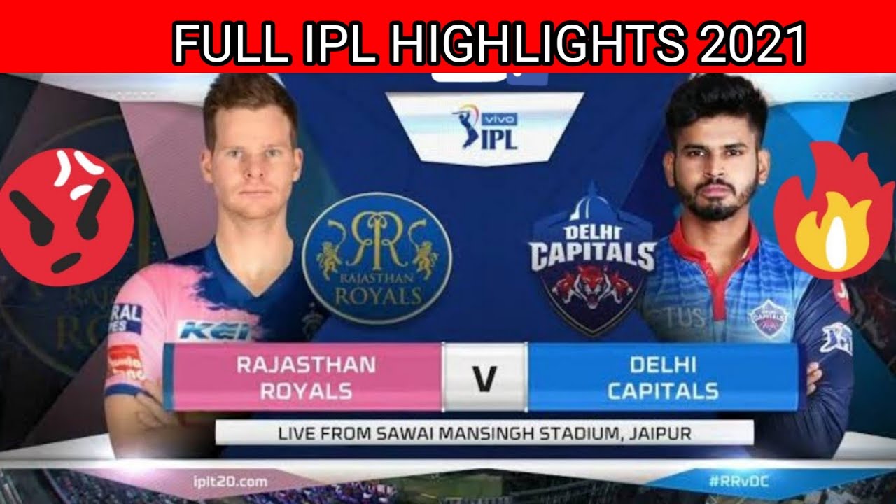 dc vs rr full highlights match 2021, dc vs rr highlights 2021 , ipl highlights 2021 - YouTube