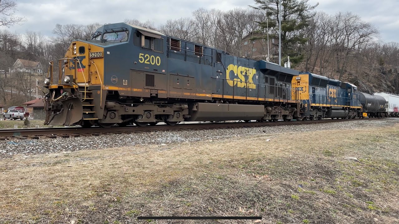 CSX River Line 4K HD: CSX M433 with SD40E3 Trailing! - YouTube