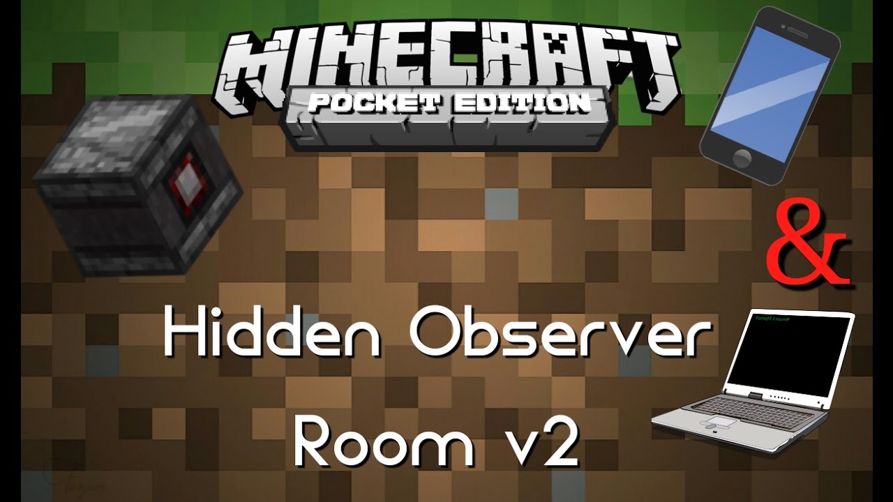 Hidden Observer Room v2 | MCPE Redstone | WORKS IN PC 1.11 - YouTube