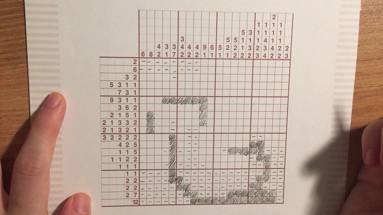 Nonogram Puzzle 20x20 picross 네모네모로직 연필로 풀기 - YouTube