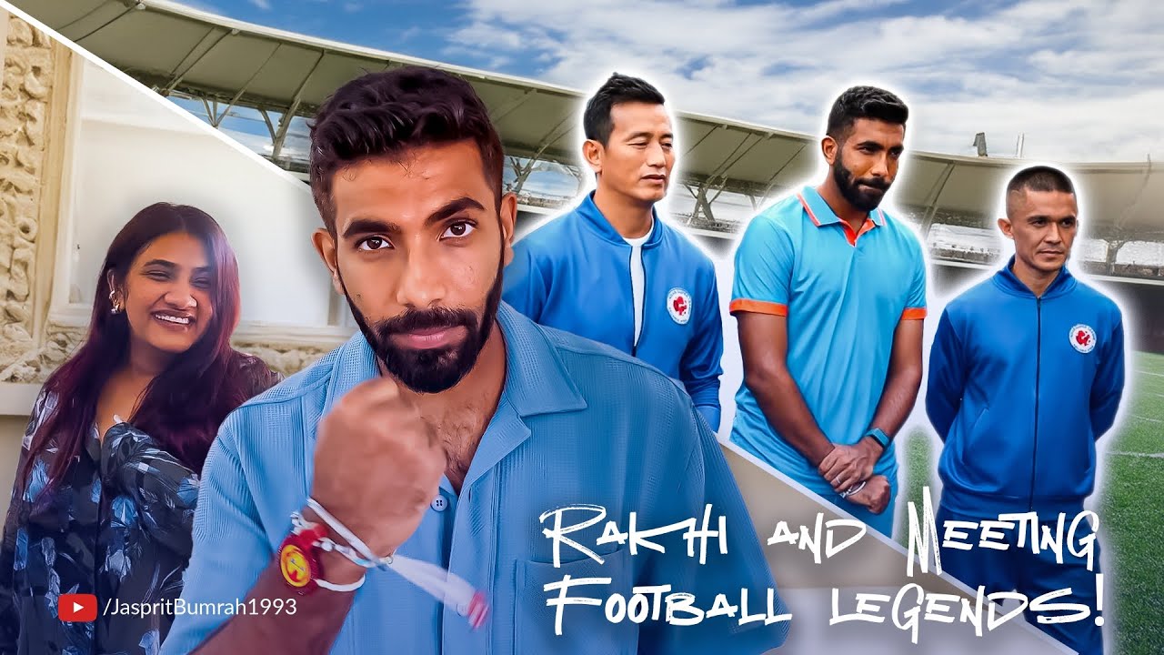 On set, with Indian football legends | Jasprit Bumrah - YouTube