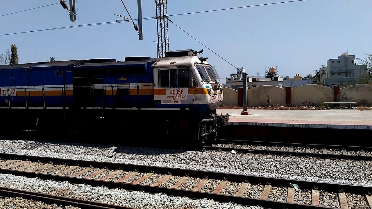 3 YEARS BACK,SIDDAGANGA INTERCITY EXP WITH KJM WDP4D 40356 ENTERING TO ...
