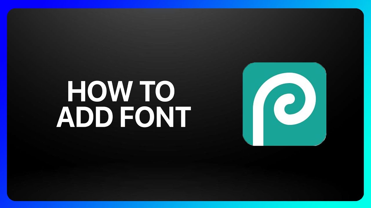 How To Add Font In Photopea Tutorial - YouTube