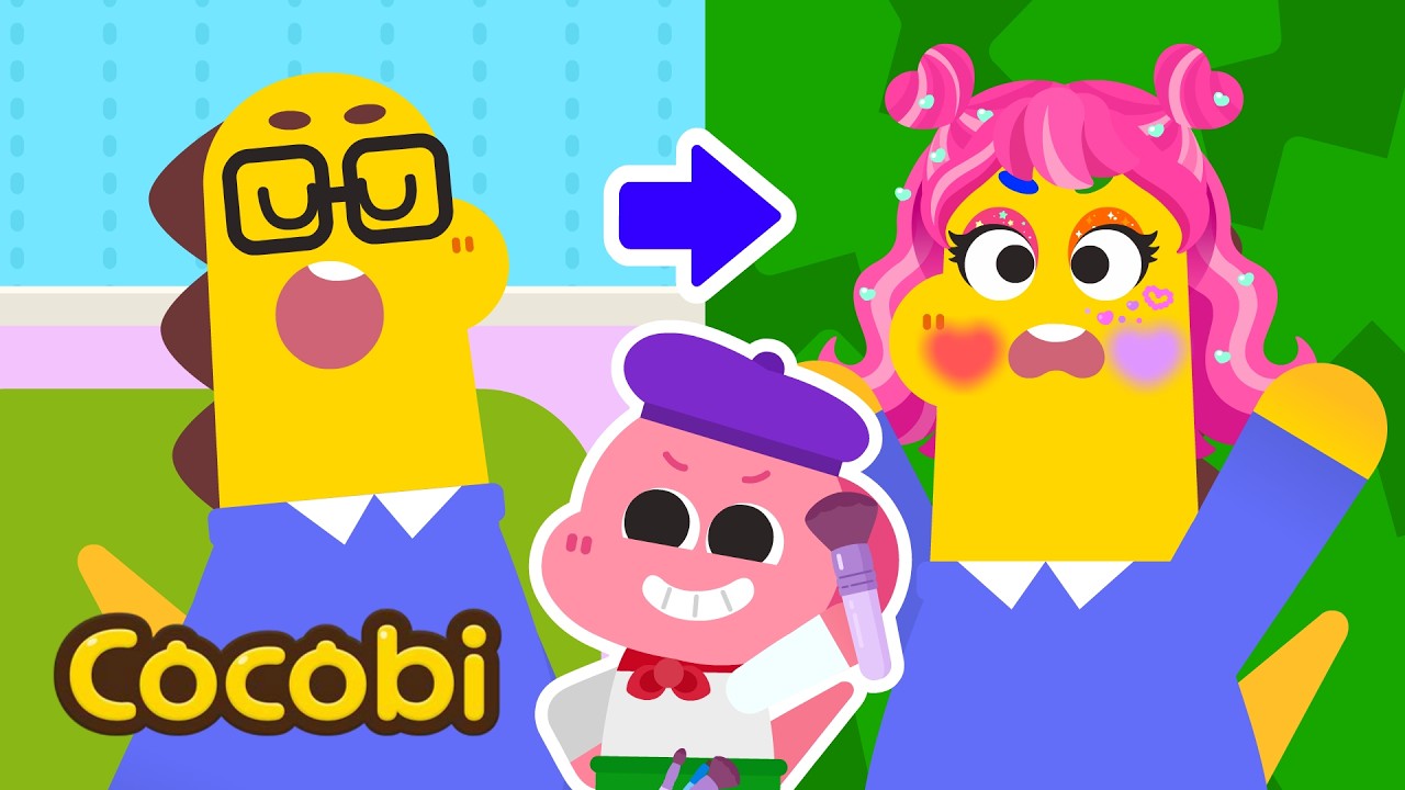 Makeup on My Sleeping Dad!😂 Songs for Kids | Cocobi - YouTube