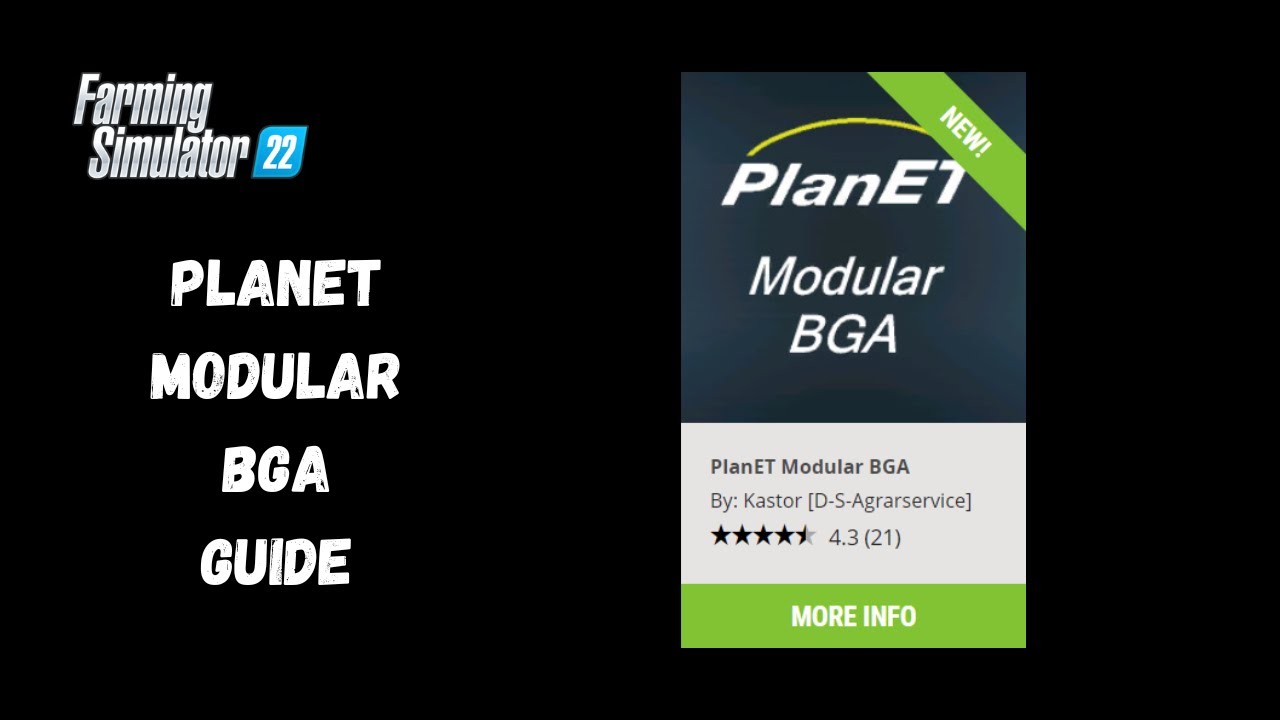 Planet Modular BGA Guide - Farming Simulator 22 - YouTube