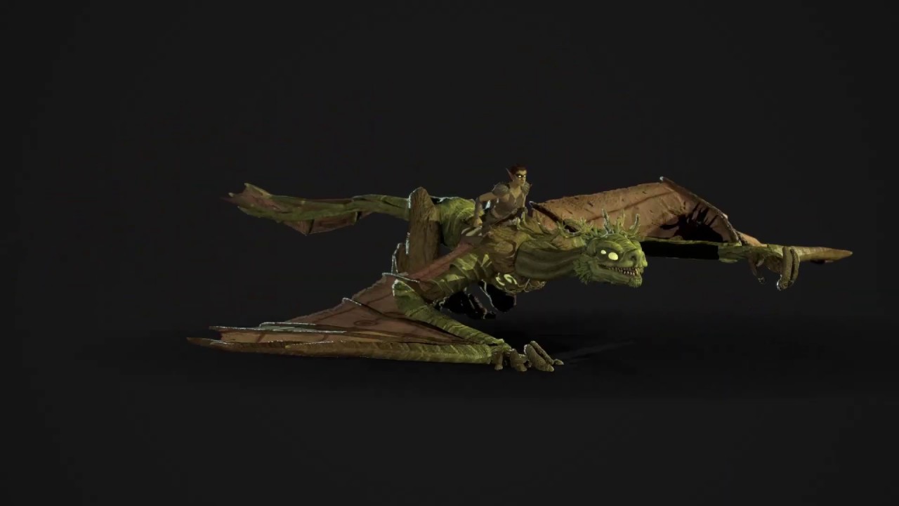 Wyvern Run First Pass - Playblast and Render - YouTube