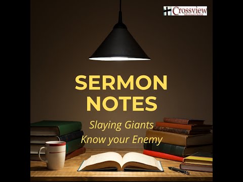 Slaying Giants Know Your Enemy - Scripture Notes - YouTube