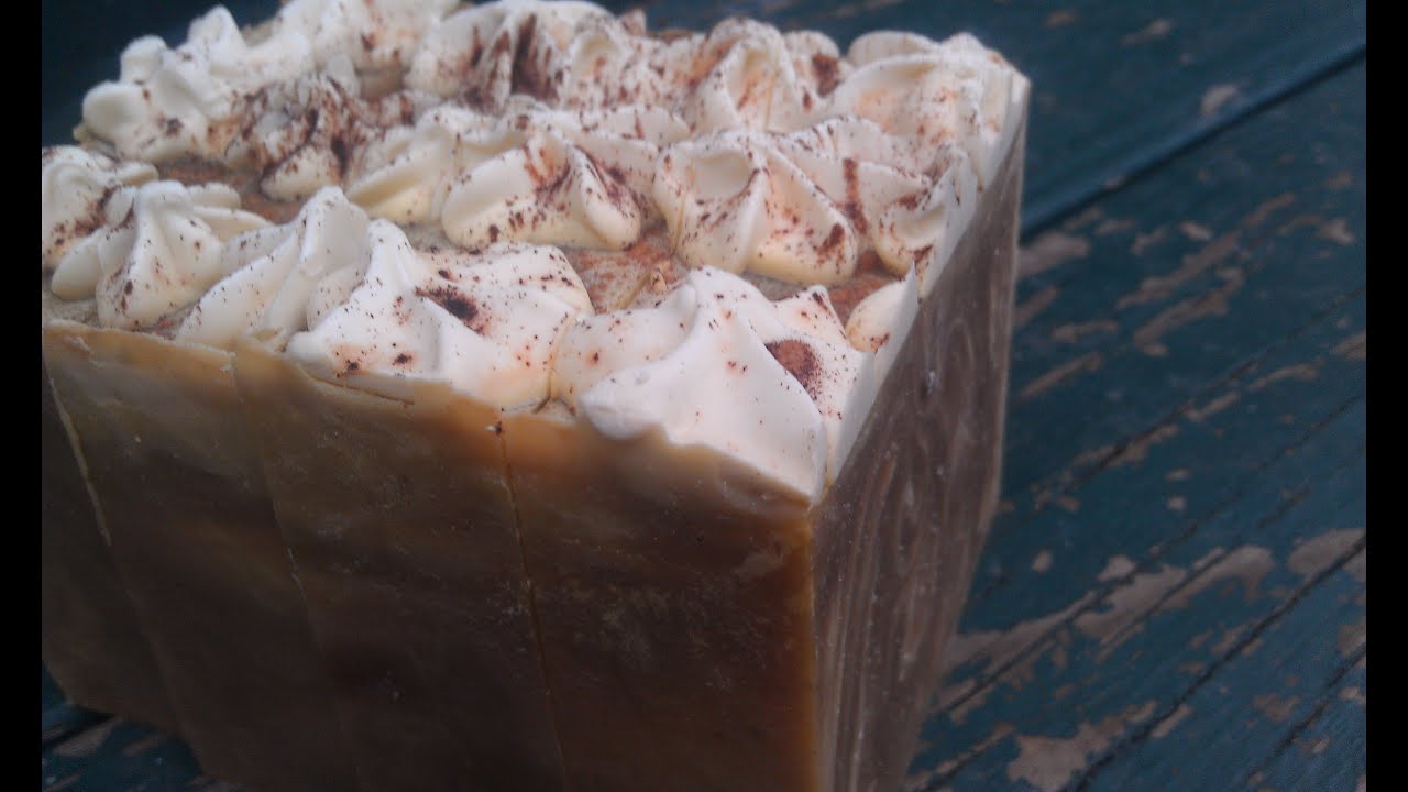 Pumpkin Spice Cold process soap with ITP swirl and pumpkin puree - YouTube
