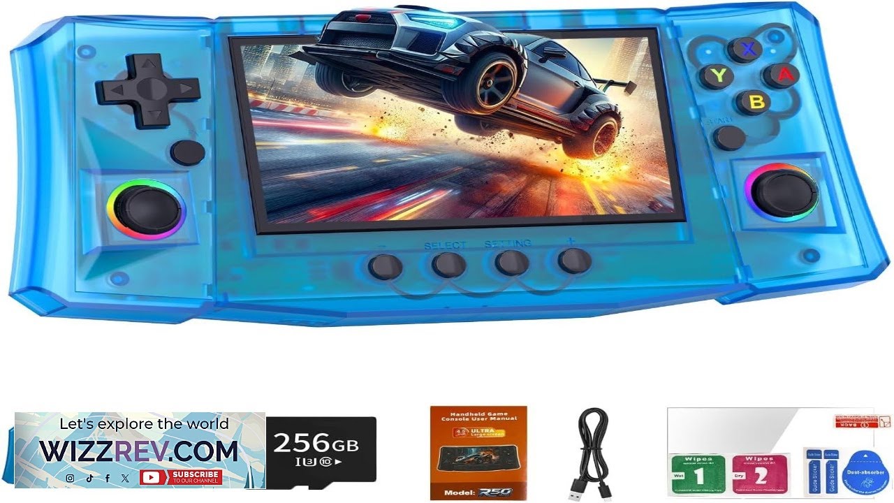 FVBADE 50000 in 1 R50S Ultra Handheld Game Console 4.5 inch IPS Screen ...