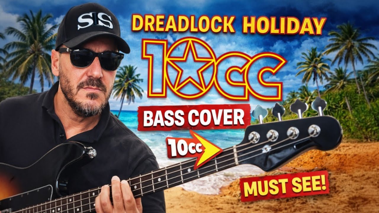 Dreadlock Holiday (10 cc) - Bass cover con testo (with Lyrics) - YouTube